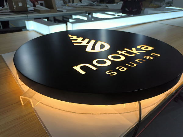 Caisson Lumineux Rond Personnalisé Sur Mesure en Métal. Devis gratuit ...