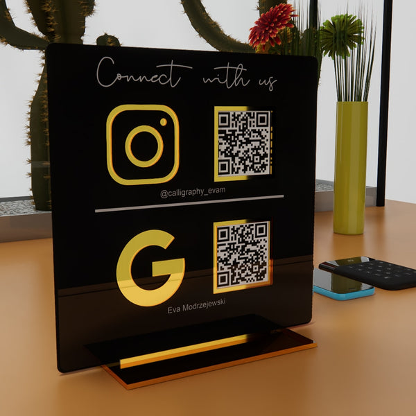 Custom Sign for Business, Counter, Instagram, Social Media – Mon ...